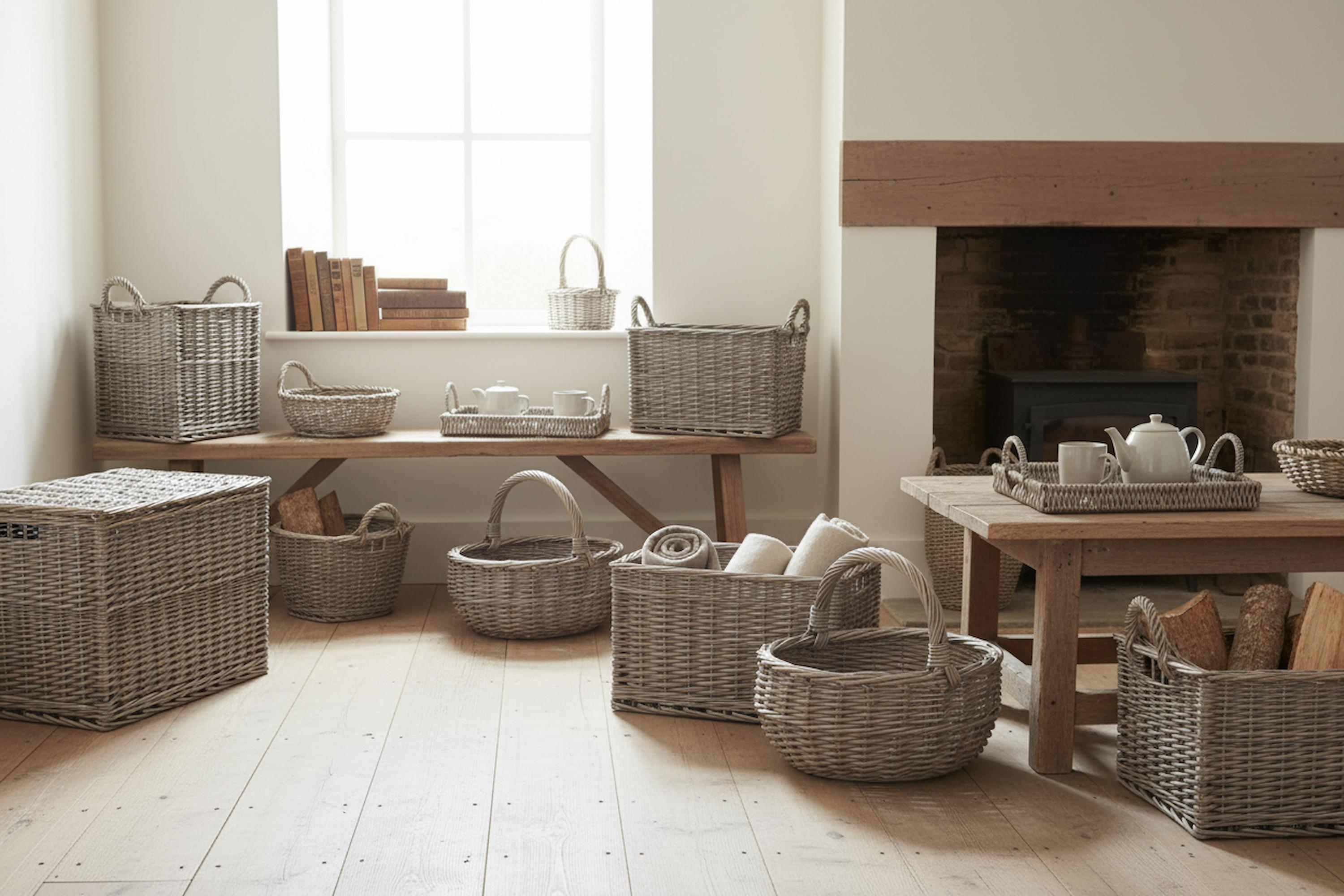 Baskets for Cottage & Country Homes – Wicker, Rattan & Seagrass – UK ...