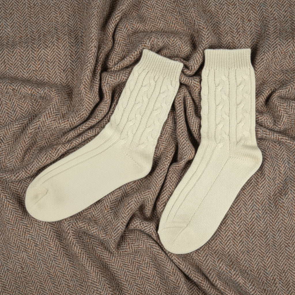 Cashmere Sleep Socks Soft Cream Luxury Bed Socks | UK – The Timeless ...